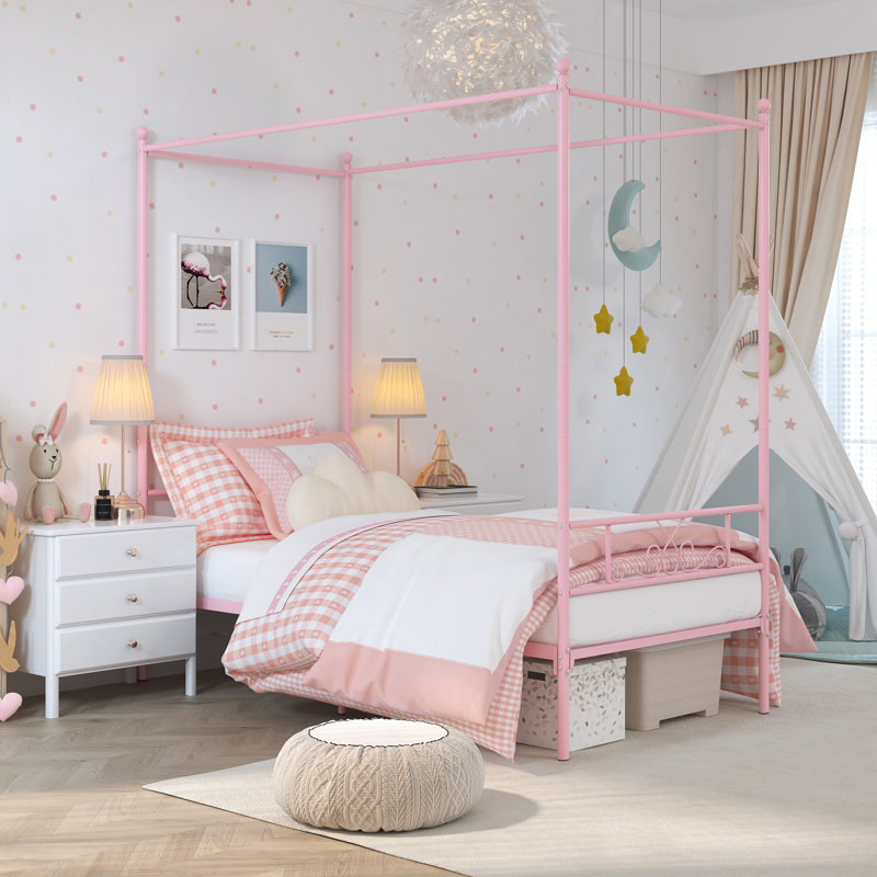 Lark Manor Alex-Jay Metal Canopy Bed & Reviews | Wayfair